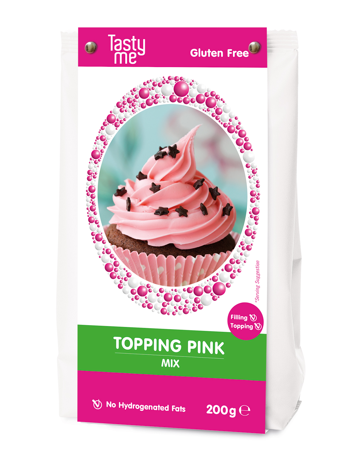 Topping crème licht roze mix 200g - glutenvrij | TM-1138